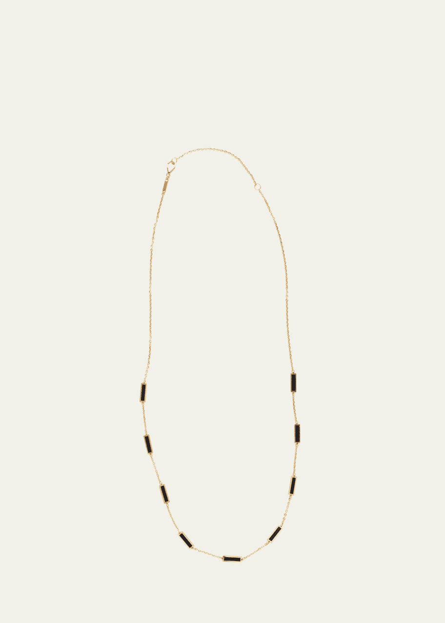 KAMAL Bar Chain Necklace with Gemstones - Bergdorf Goodman