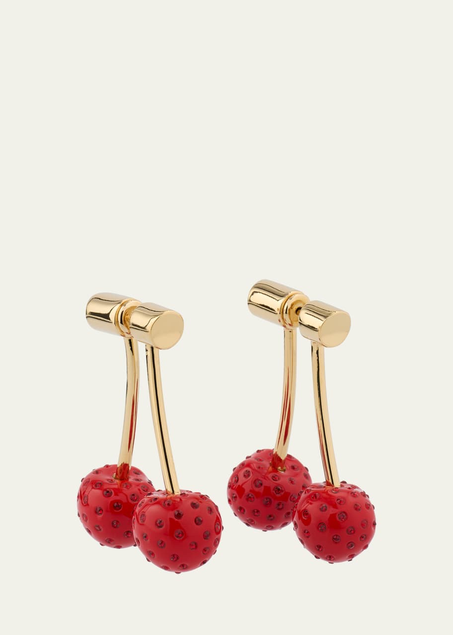 Oscar de la Renta Crystal Cherry Earrings - Bergdorf Goodman