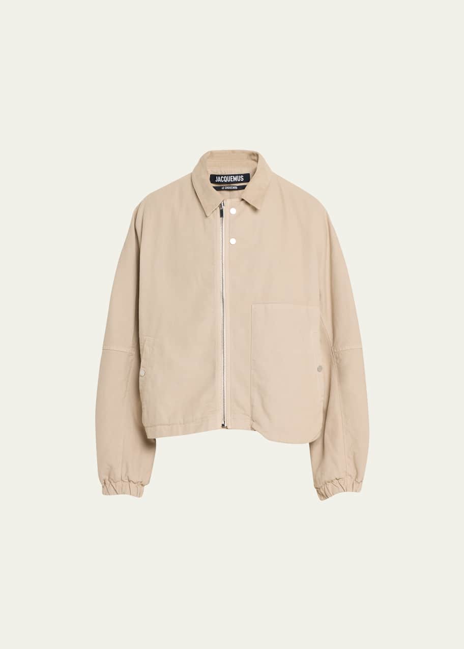 Jacquemus Men's Canvas Oversized Zip Jacket - Bergdorf Goodman