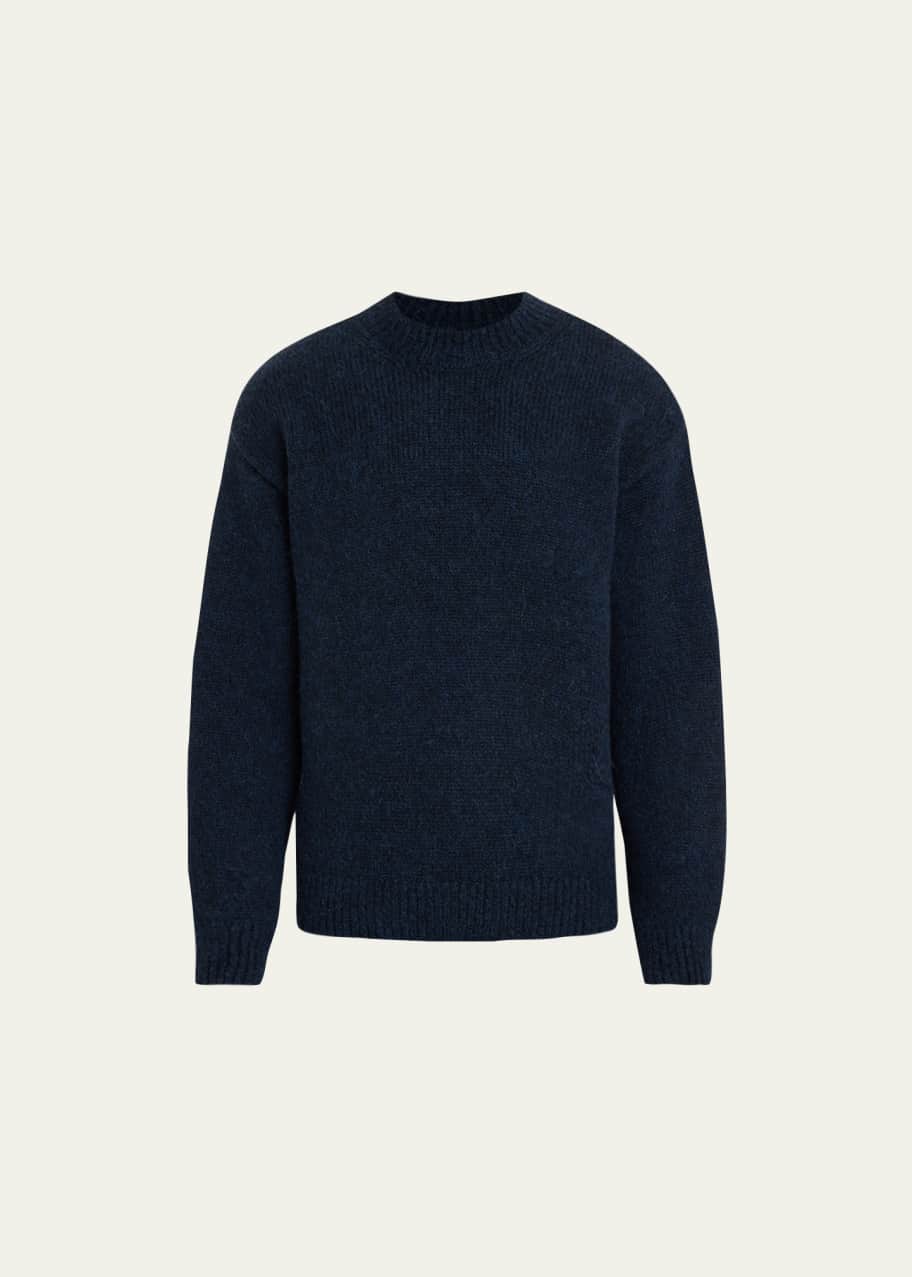 Jacquemus Men's La Maille Pavane Intarsia Logo Sweater - Bergdorf Goodman