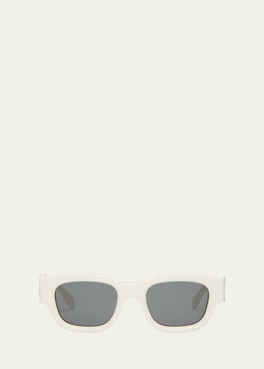 Palm Angels Posey White Acetate & Metal Square Sunglasses - Bergdorf ...