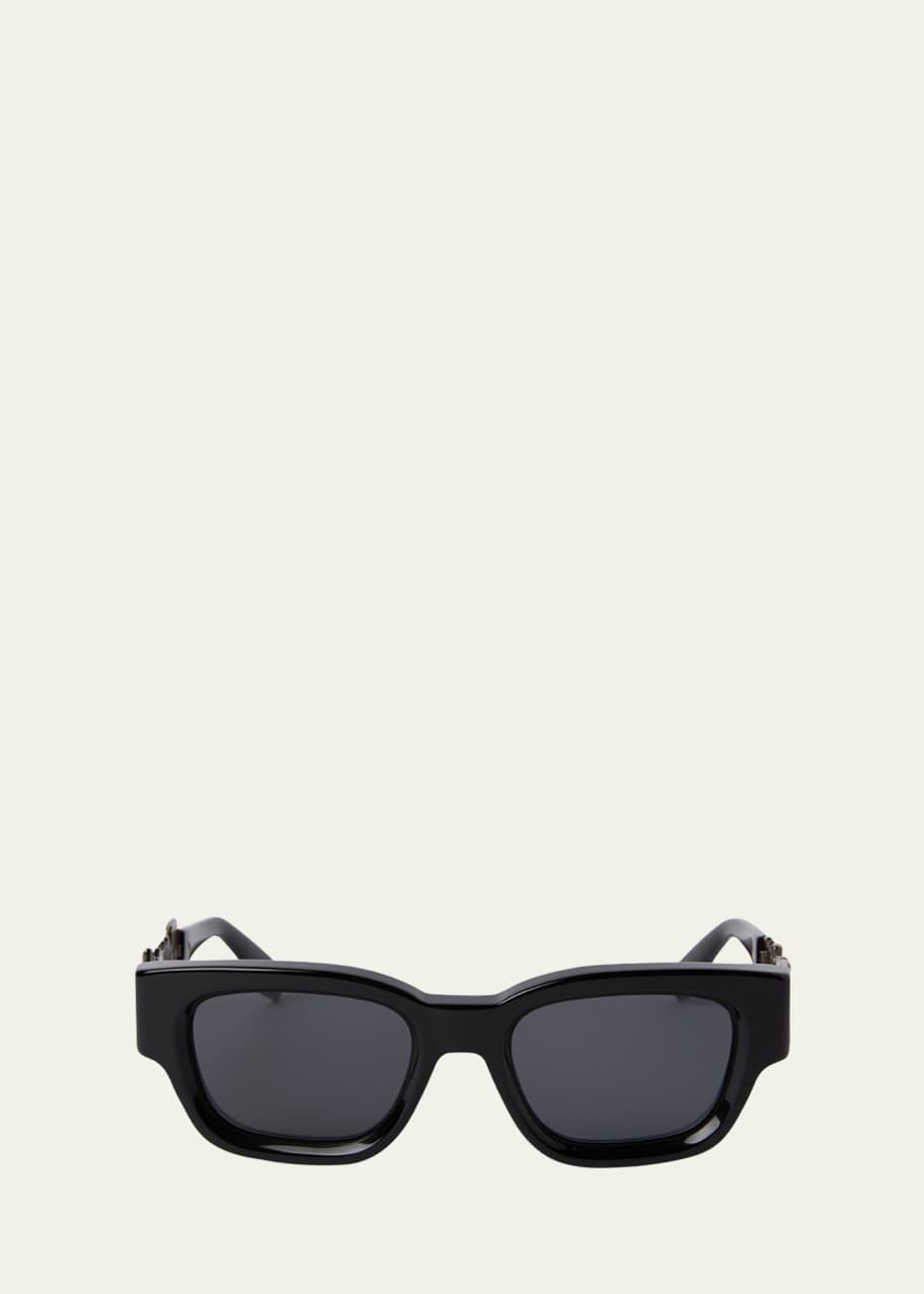 Palm Angels Posey Black Acetate & Metal Square Sunglasses - Bergdorf ...