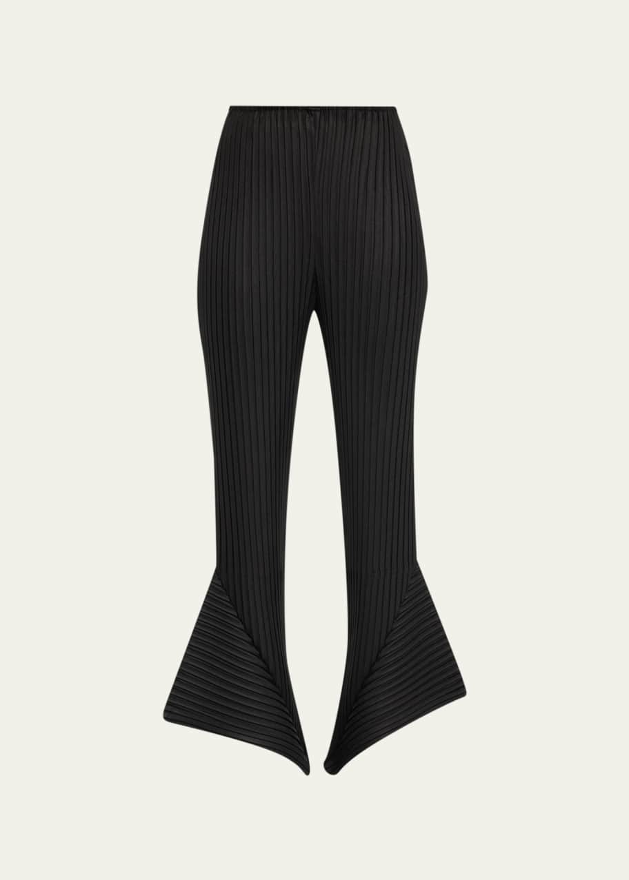 Issey Miyake Straight-Leg Angled Pleated Pants - Bergdorf Goodman