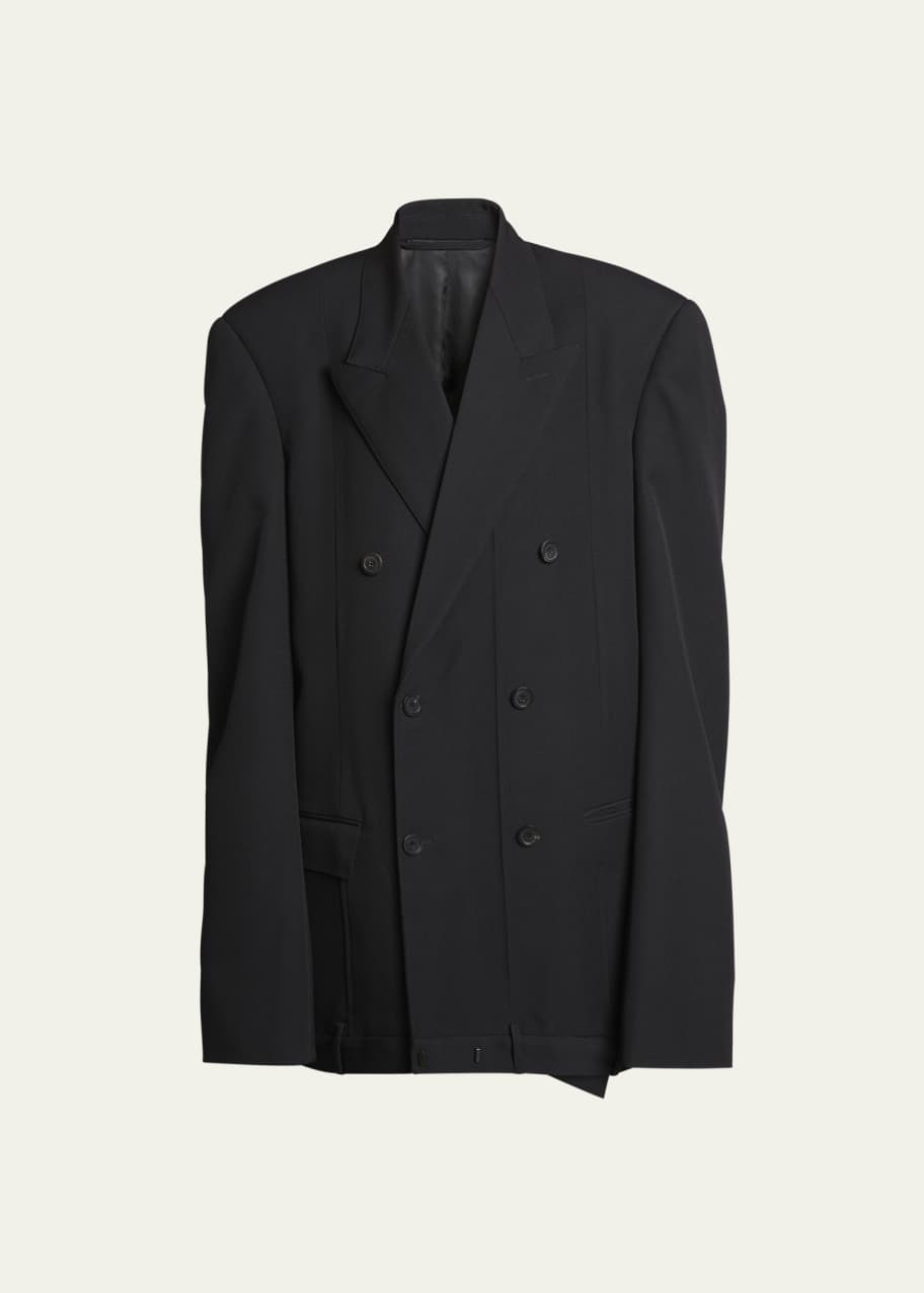 Balenciaga Deconstructed Wool Blazer Jacket - Bergdorf Goodman