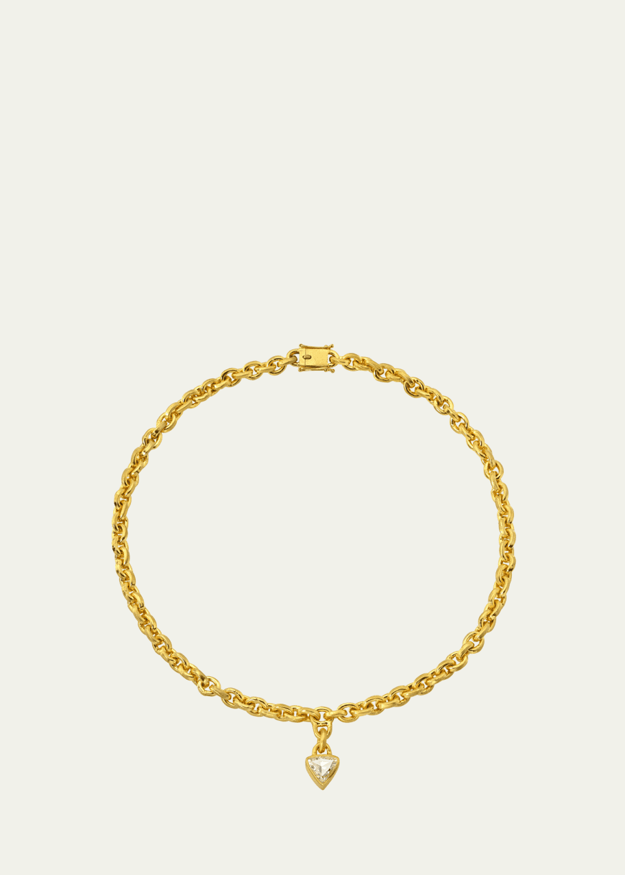 DARIUS Shield Diamond Chain Necklace in 18K Yellow Gold, 15"L ...