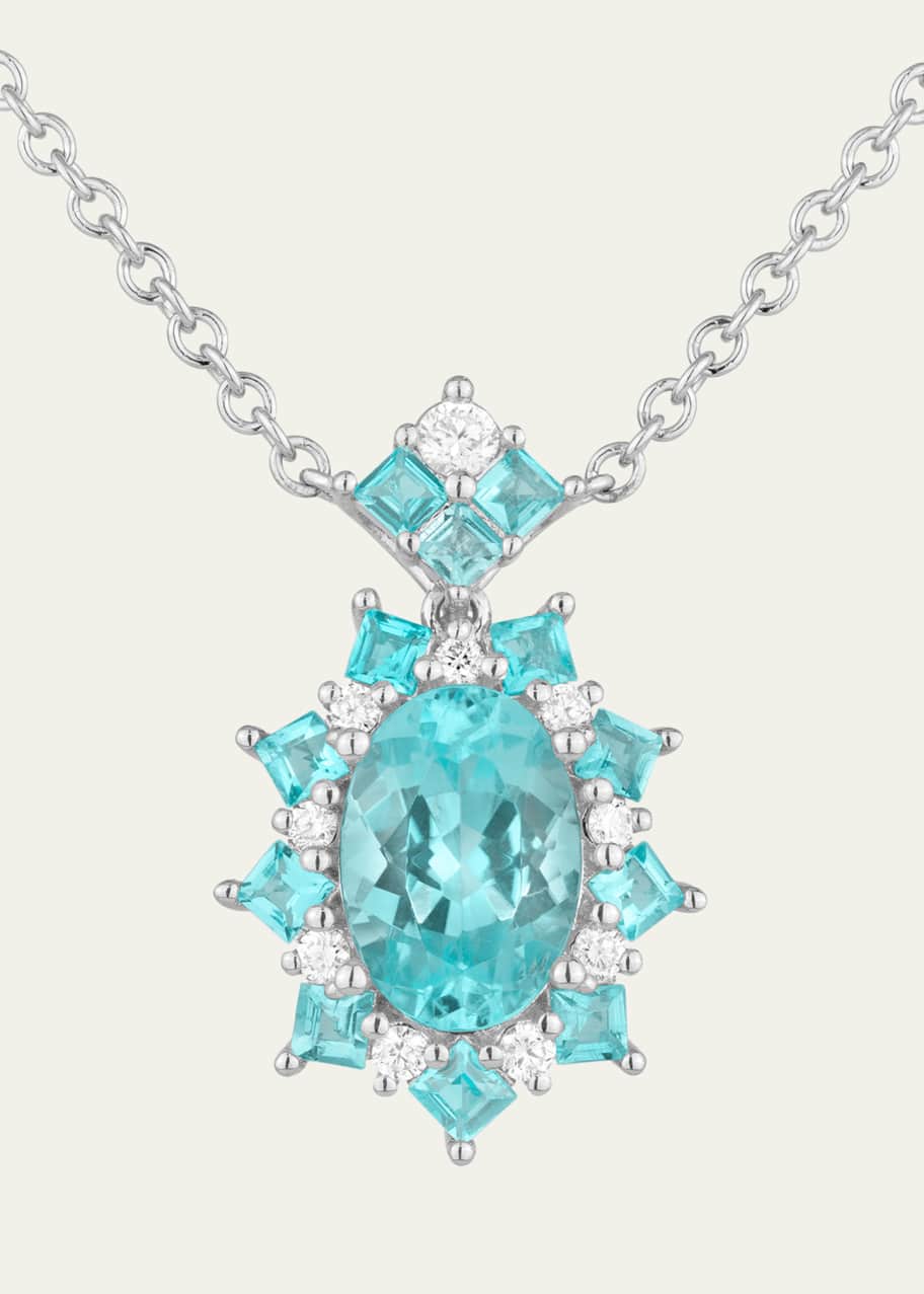 Paul Morelli Platinum Pendant with Diamond and Paraiba Tourmaline ...