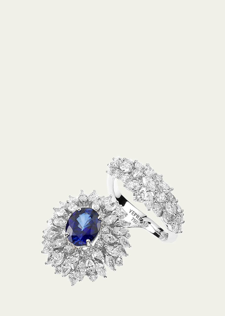 Yeprem 18K White Gold Ring with Diamonds and Sapphire - Bergdorf Goodman
