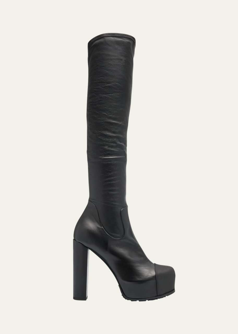 SACAI Platform Zip Leather Boots - Bergdorf Goodman