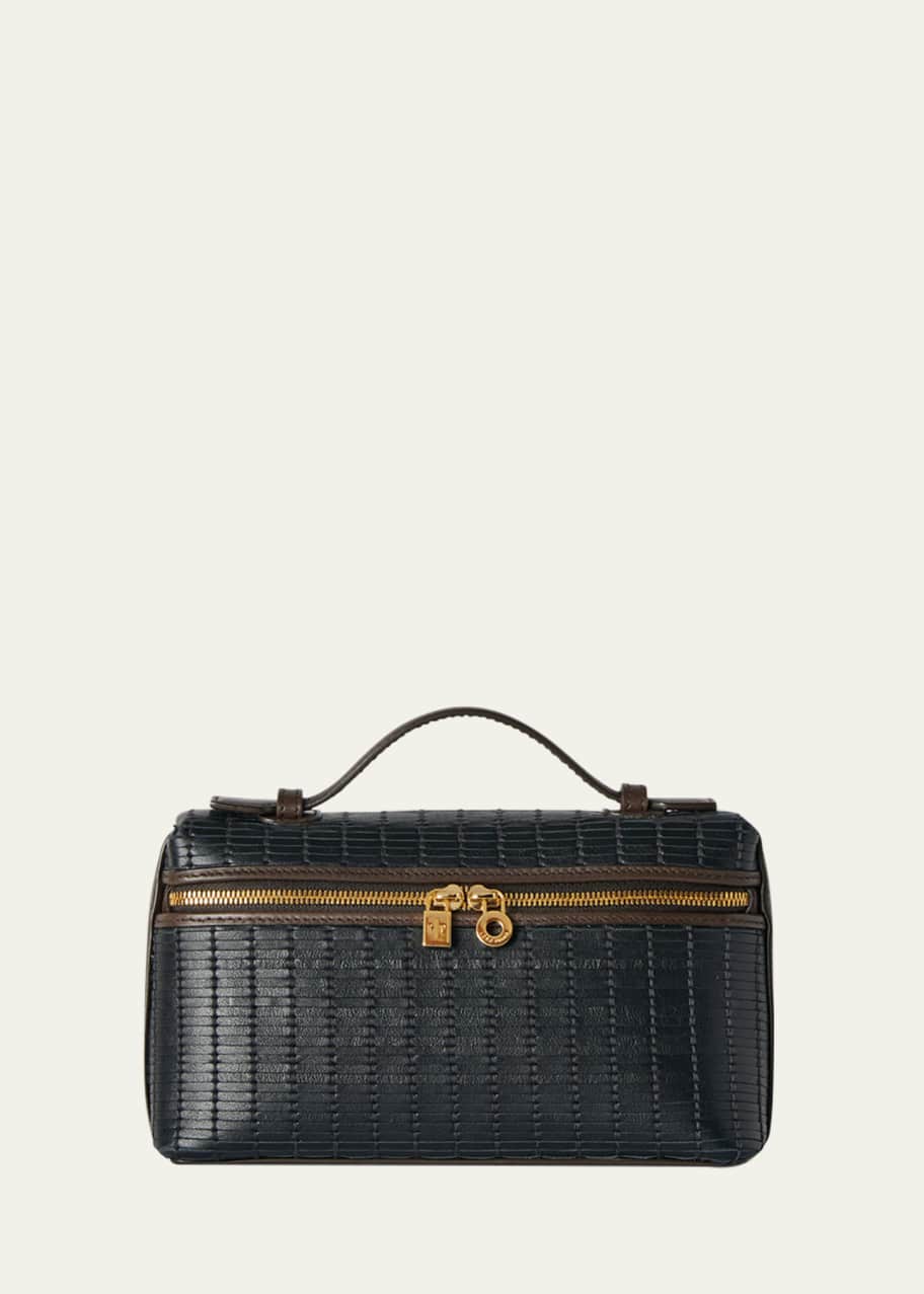Loro Piana Zip Woven Leather Crossbody Bag - Bergdorf Goodman