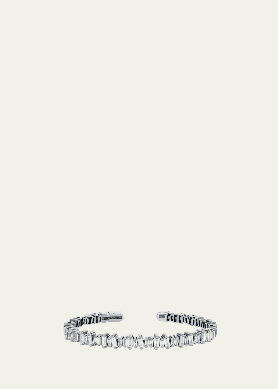 Suzanne Kalan 18K White Gold Bold Diamond Bangle Bracelet - Bergdorf ...