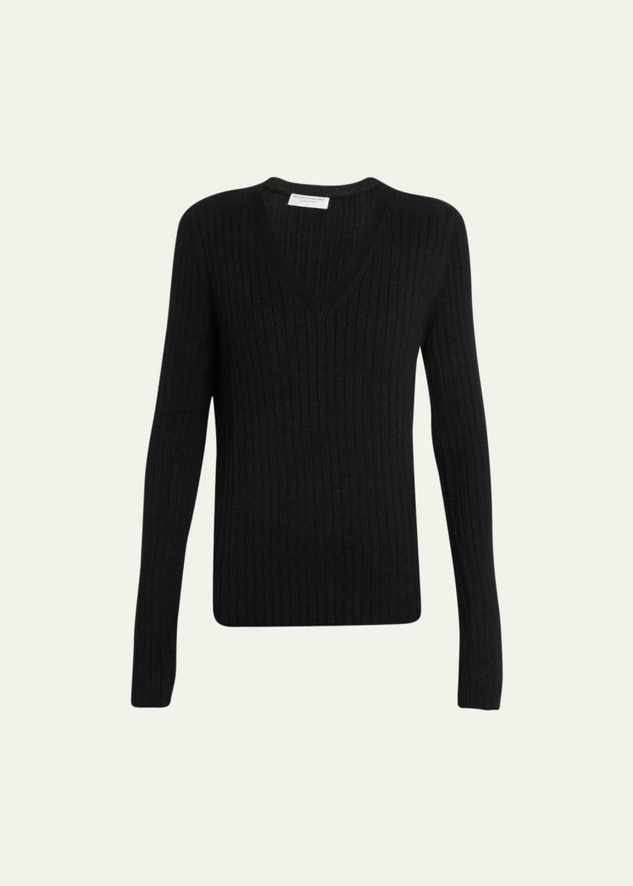 Majestic Filatures Cotton Viscose Stretch Metallic Baby Rib Top ...