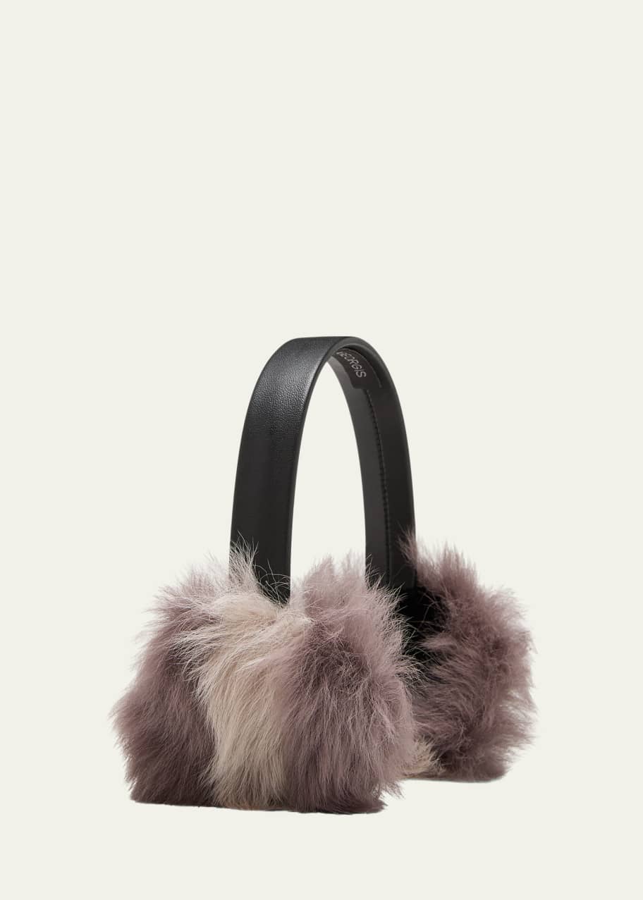 Pologeorgis Two-Tone Leather & Shearling Earmuffs - Bergdorf Goodman