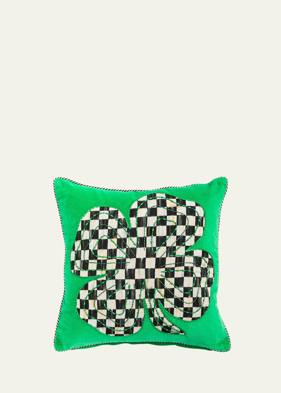 MacKenzie-Childs Courtly Clover Pillow - Bergdorf Goodman