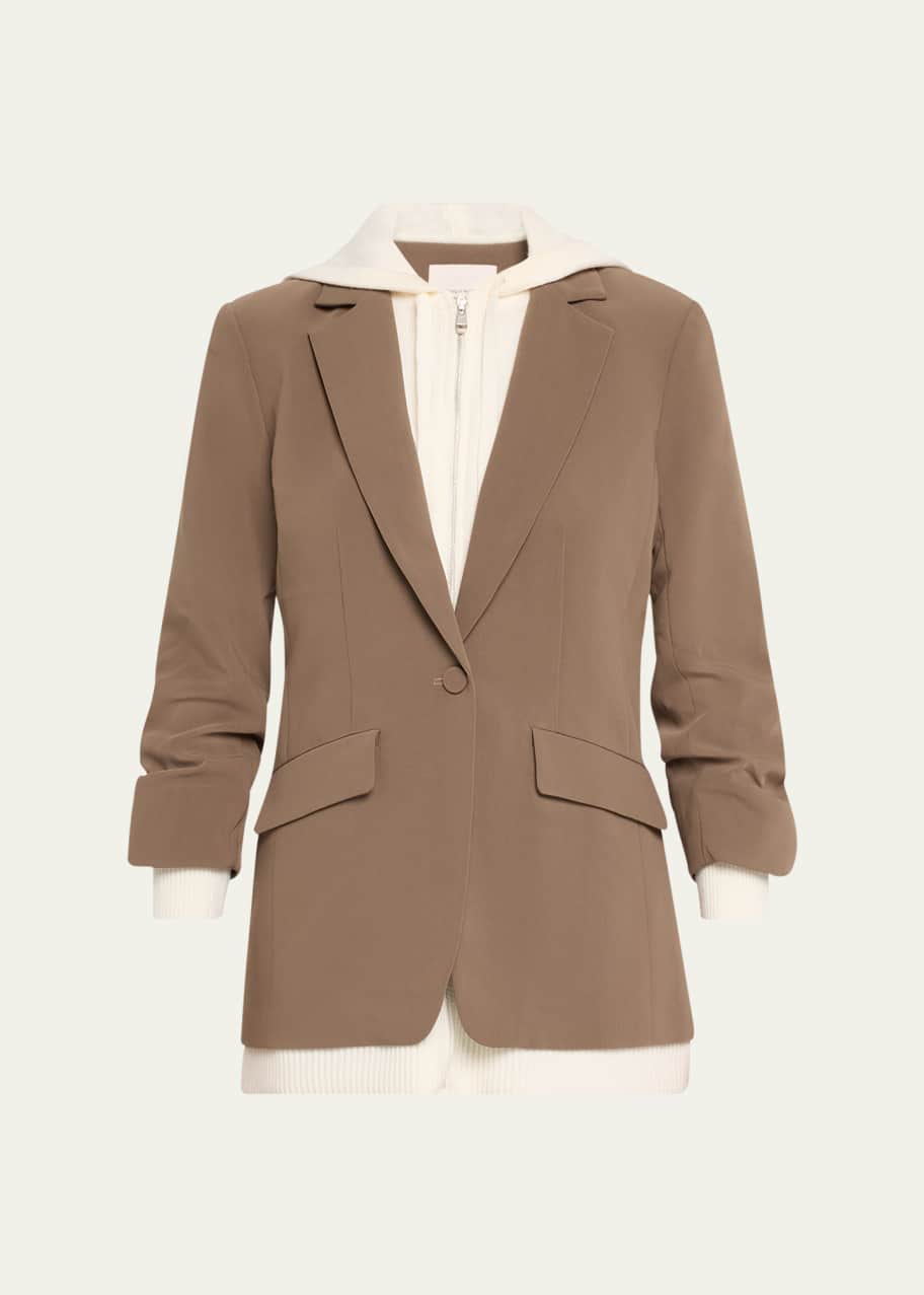Cinq a Sept Khloe Two-Tone Sweater Knit Combo Blazer - Bergdorf Goodman