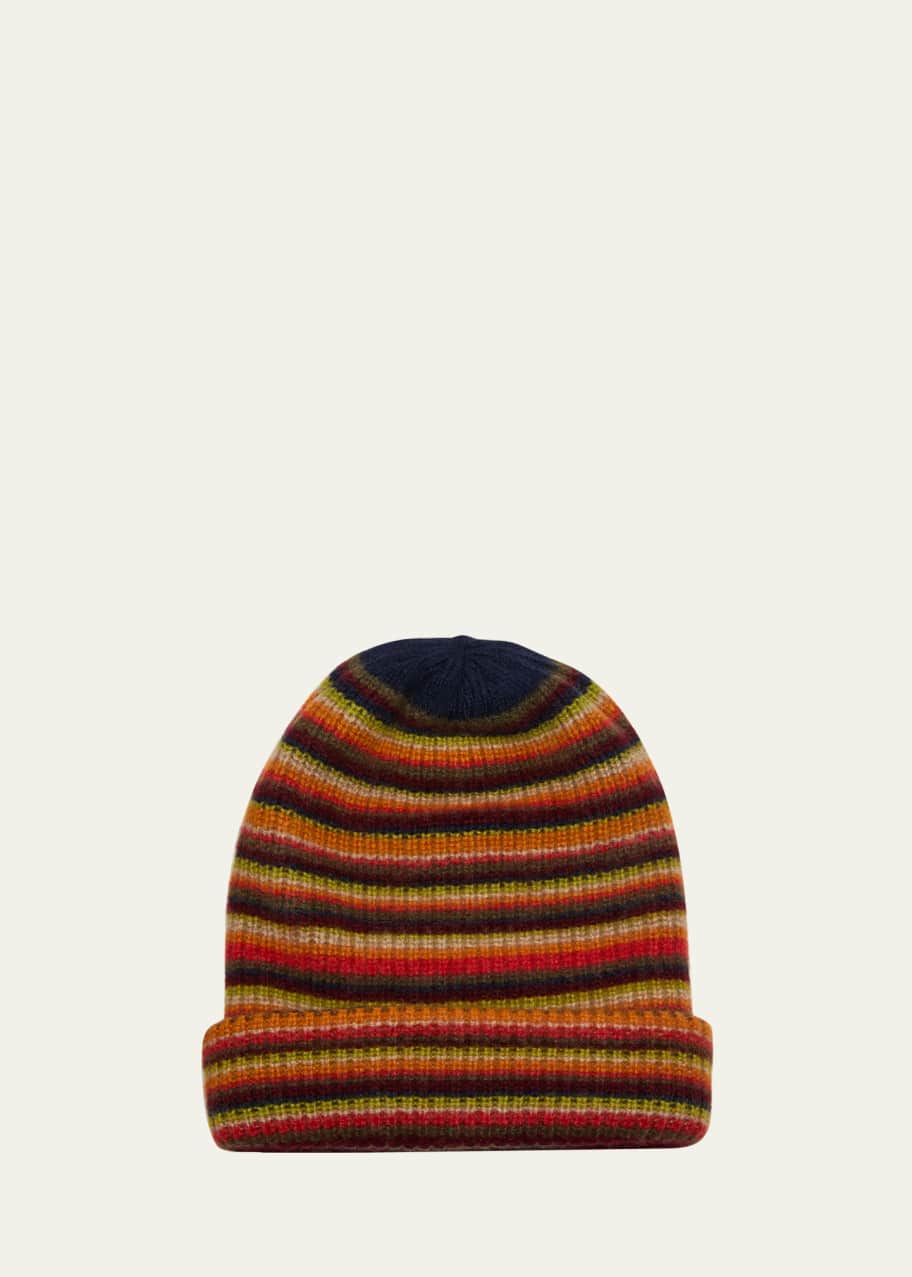 The Elder Statesman Vista Stripe Watchman Cap - Bergdorf Goodman