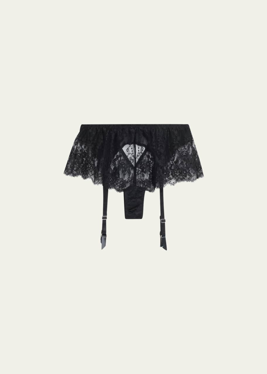 Hanky Panky x Prabal Gurung x Prabal Gurung Eyelash Lace Garter Shorts ...