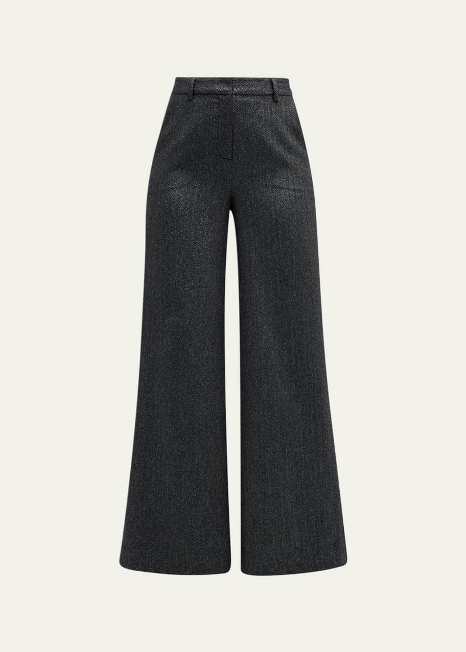 L'Agence Pilar Mid-Rise Metallic Herringbone Wide-Leg Pants - Bergdorf ... L'Agence Pilar Mid-Rise Metallic Herringbone Wide-Leg Pants - Bergdorf ...
