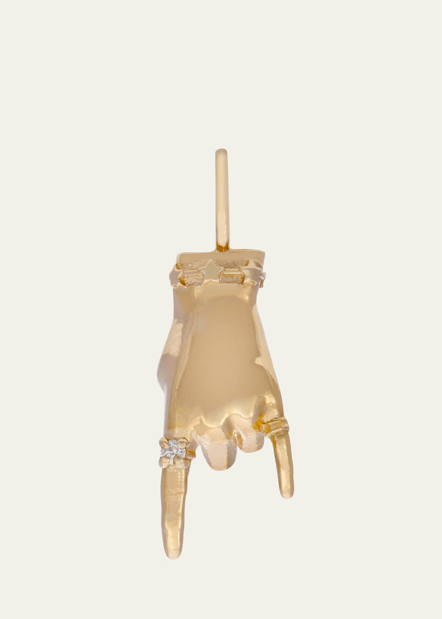 Maura Green Jewelry 14K Yellow Gold Rock On LadyFinger Pendant with ...