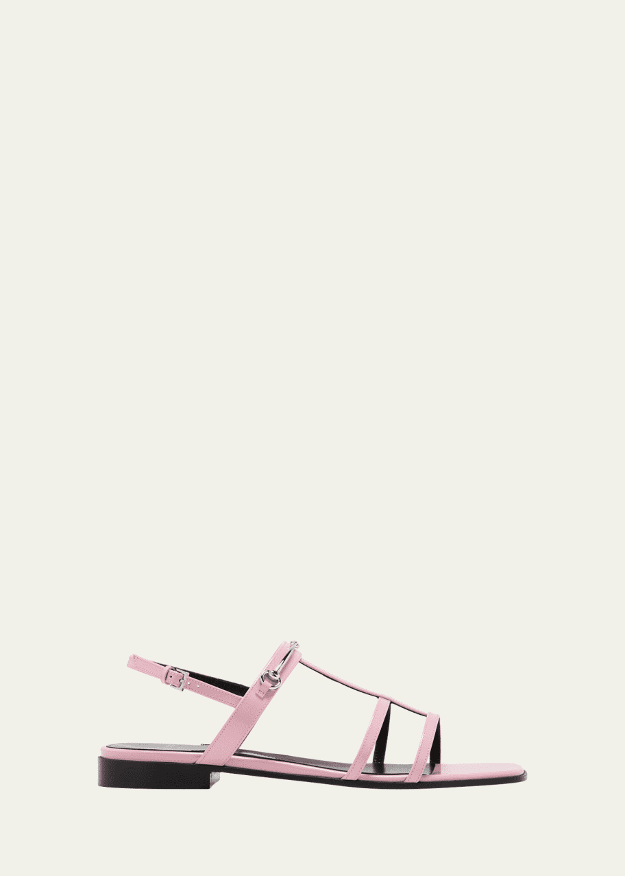 Gucci Divine Leather Slingback Sandals - Bergdorf Goodman