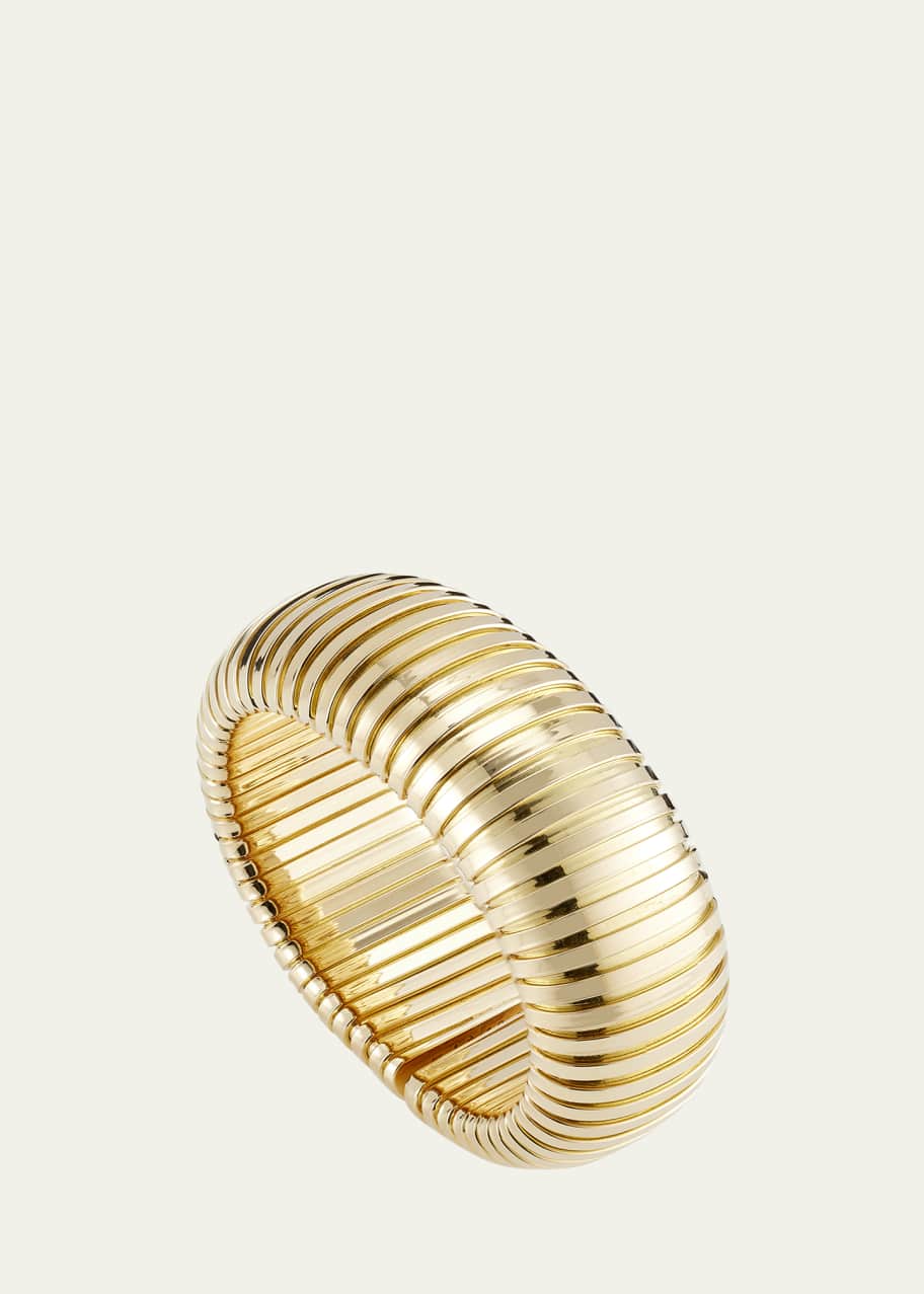 Sidney Garber 18K Yellow Gold Domed Cuff Bracelet, 1"W - Bergdorf Goodman