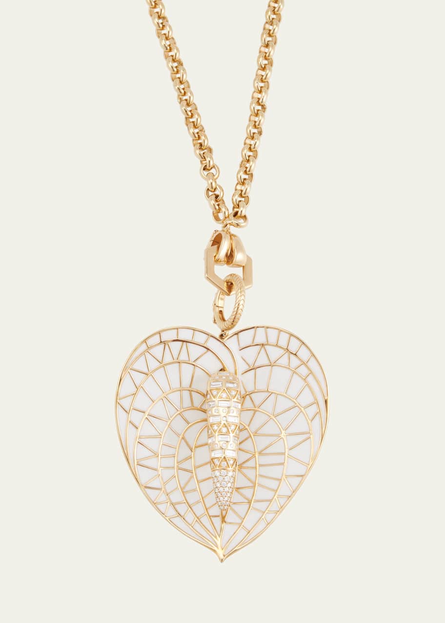 Harwell Godfrey Lily Pendant with Enamel and Diamonds - Bergdorf Goodman