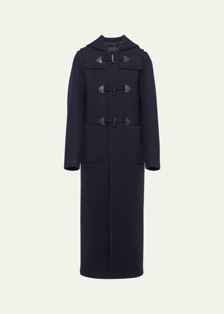 Prada Men's Hooded Long Wool Velour Jacket - Bergdorf Goodman