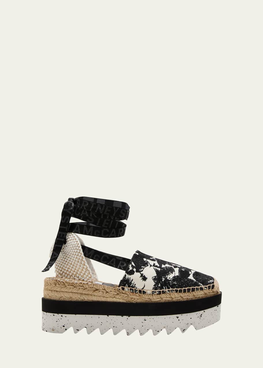 Stella McCartney Gaia Platform Self-Tie Espadrilles - Bergdorf Goodman