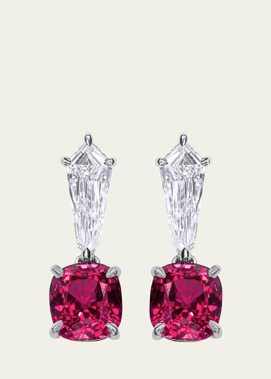 SONYA K. Jedi Spinel and Diamond Earrings in 18K White Gold - Bergdorf ...