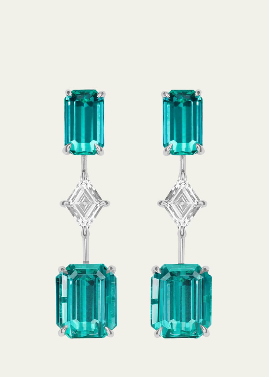 SONYA K. Lagoon Tourmaline and Diamond Earrings - Bergdorf Goodman