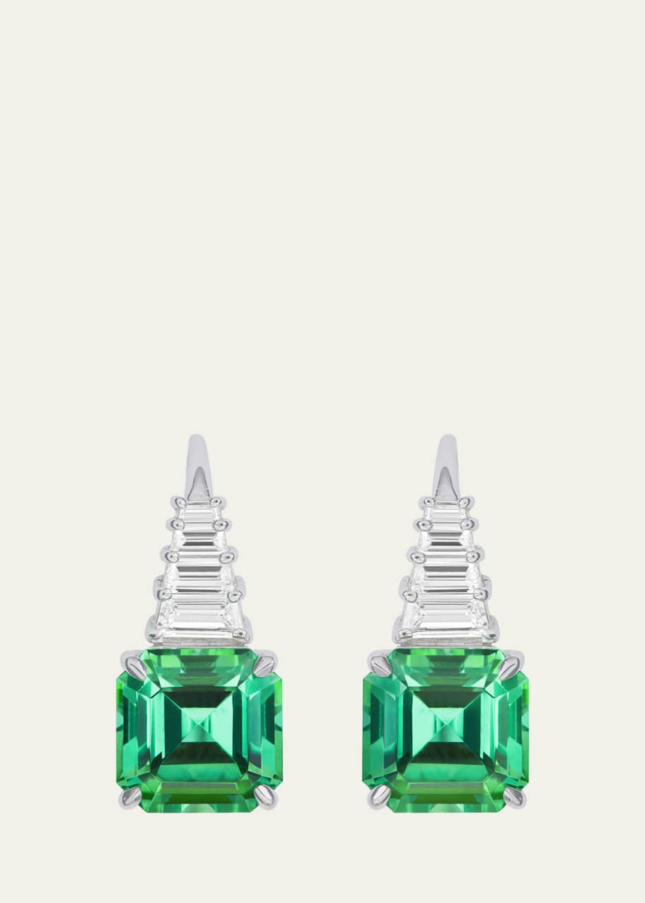SONYA K. Grace Mint Green Tourmaline and Diamond Earrings - Bergdorf ...