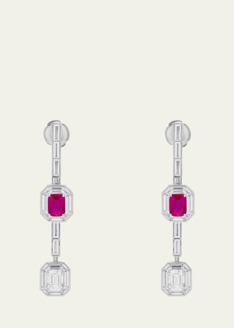 SONYA K. Mozambique Ruby and Diamond Drop Earrings - Bergdorf Goodman