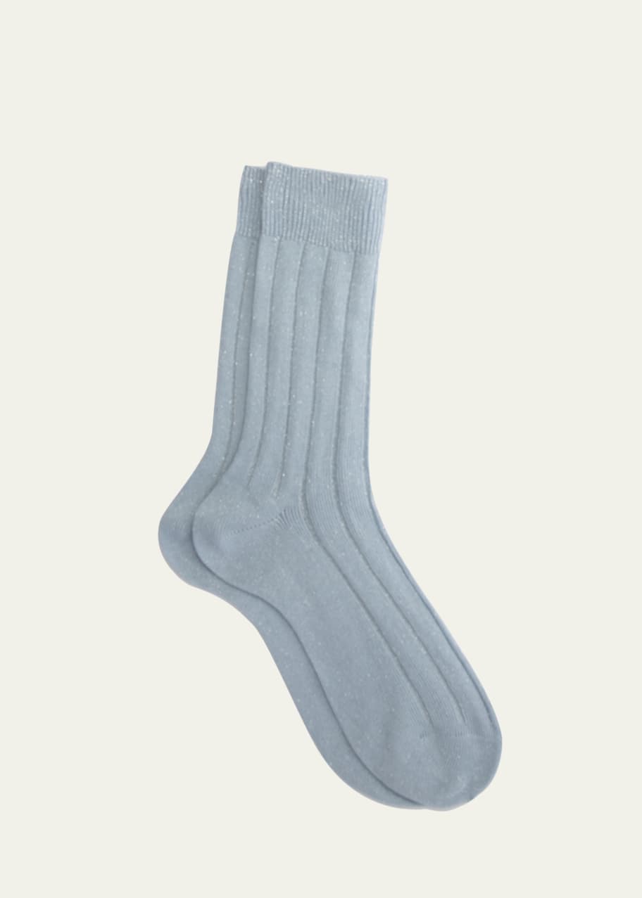 Maria La Rosa Ribbed Cotton Crew Socks - Bergdorf Goodman