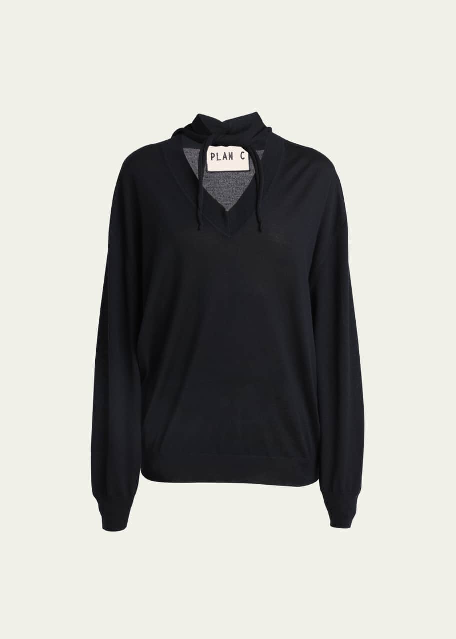 Plan C Scarf-Neck Cashmere Sweater - Bergdorf Goodman