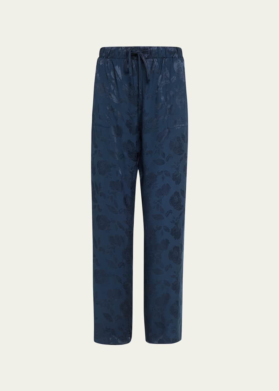 Hanro Valene Straight-Leg Floral Jacquard Pants - Bergdorf Goodman