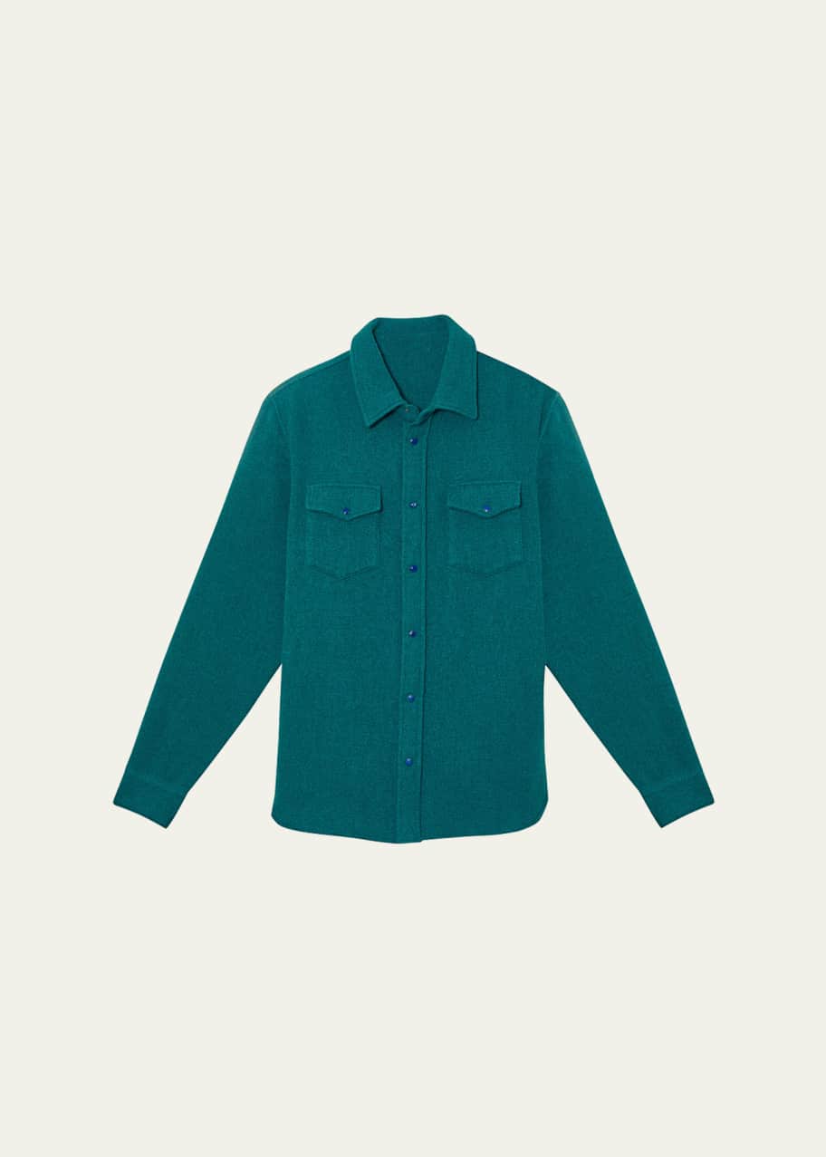 God's True Cashmere Men's Cashmere Lapis Lazuli Shirt - Bergdorf Goodman