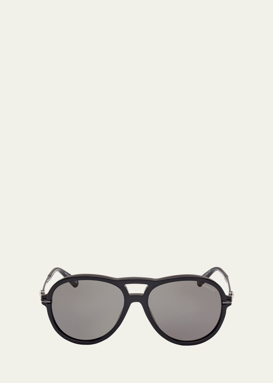 Moncler Men's Peake Acetate Round Sunglasses - Bergdorf Goodman