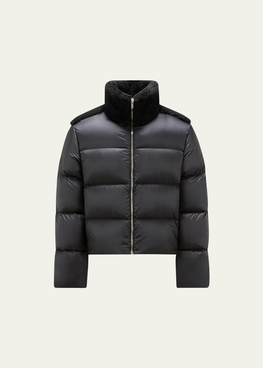 Moncler + Rick Owens x Moncler Men's Puffer Jacket with Shearling ...