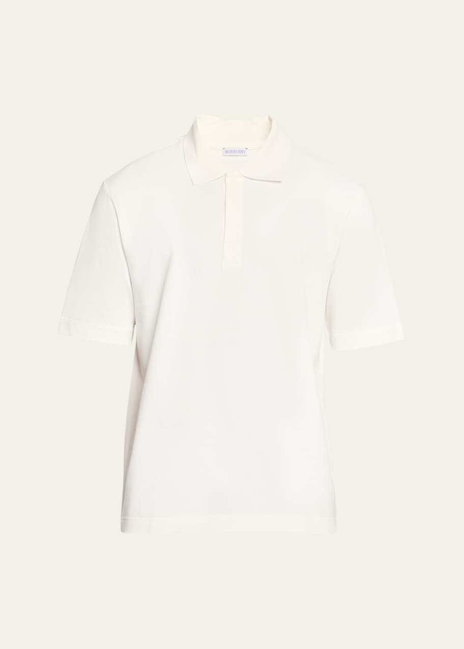 Burberry Men's Pique Contrast-Cuff Polo Shirt - Bergdorf Goodman