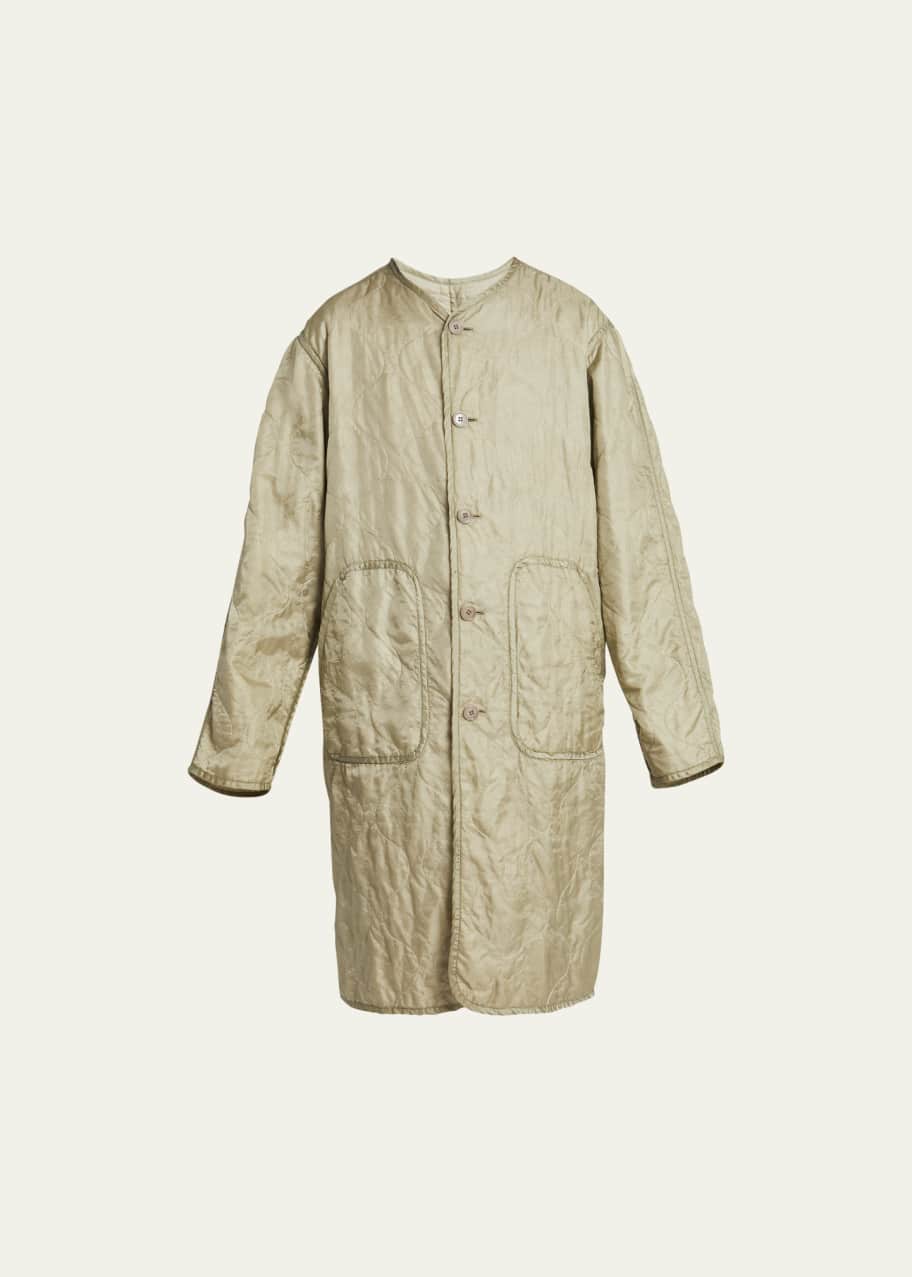Dries Van Noten Men's Garment-Dyed Onion-Quilted Liner Coat - Bergdorf ...