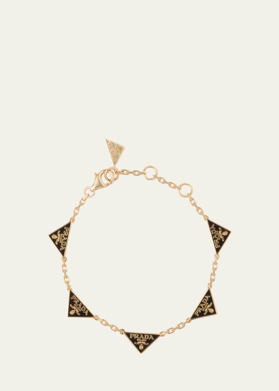 Prada Triangle Enamel Station Bracelet - Bergdorf Goodman