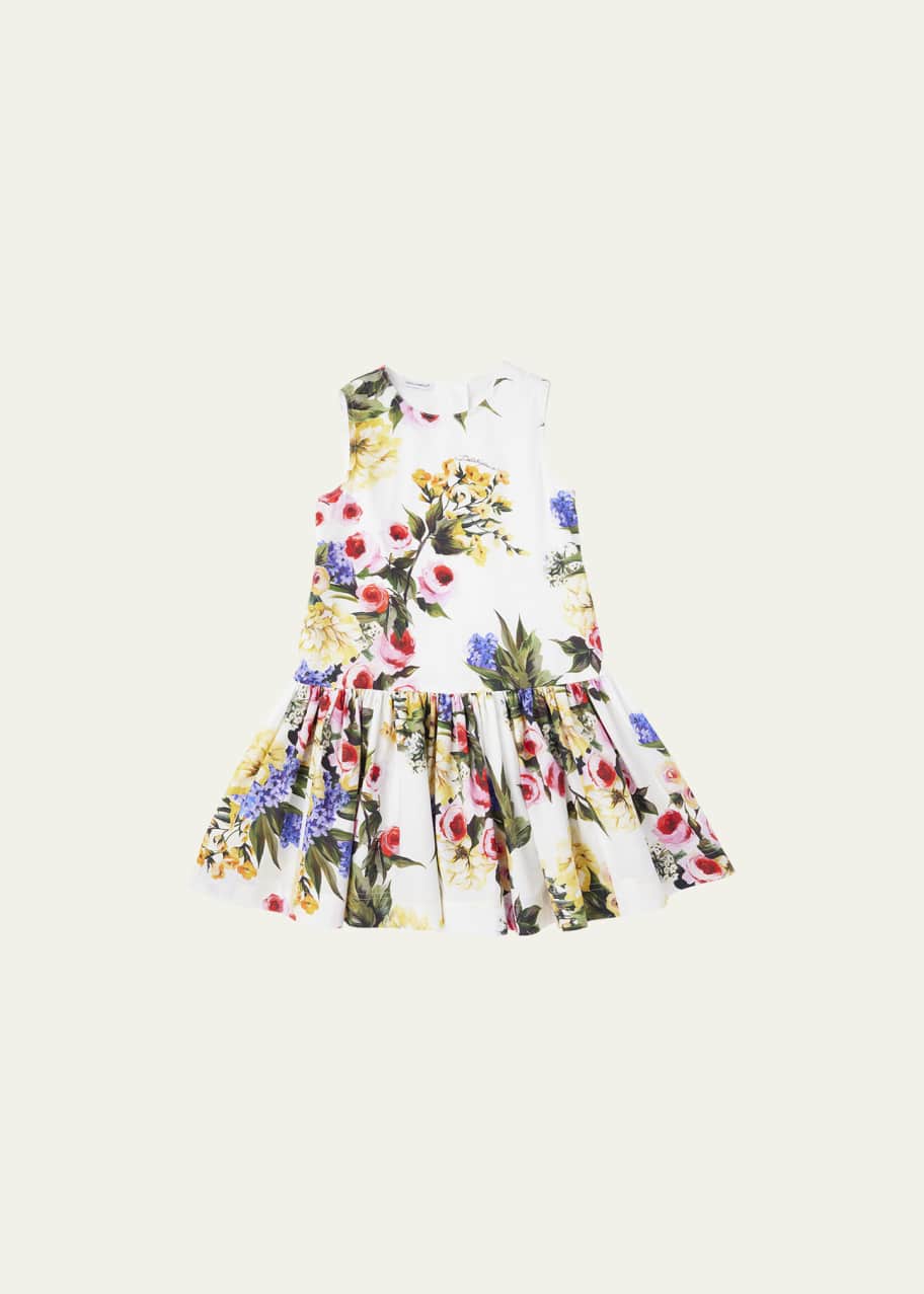 Dolce&Gabbana Girl's Flower Power Sleeveless Dress, Size 8-14 ...
