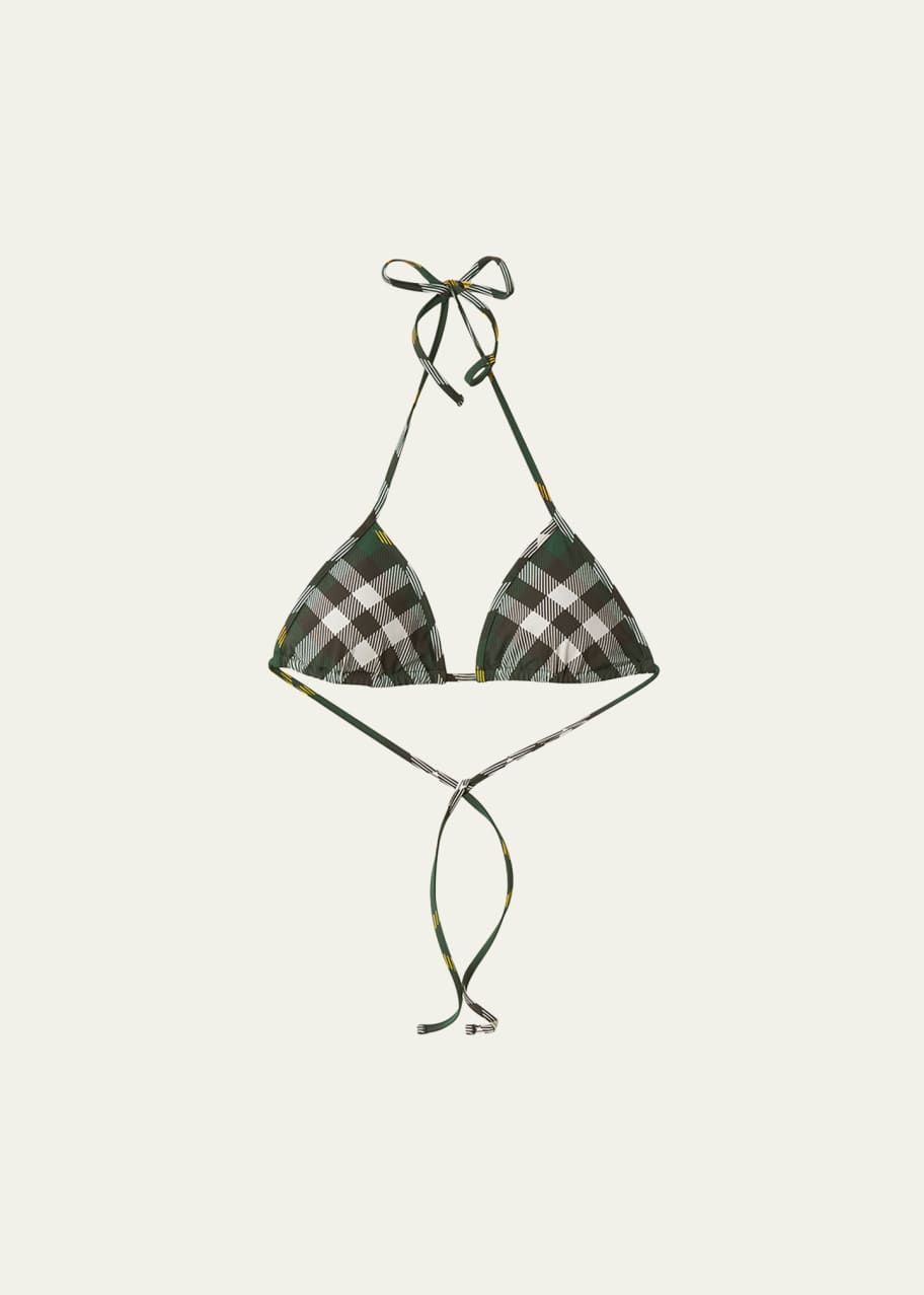 Burberry Check Triangle Bikini Top - Bergdorf Goodman