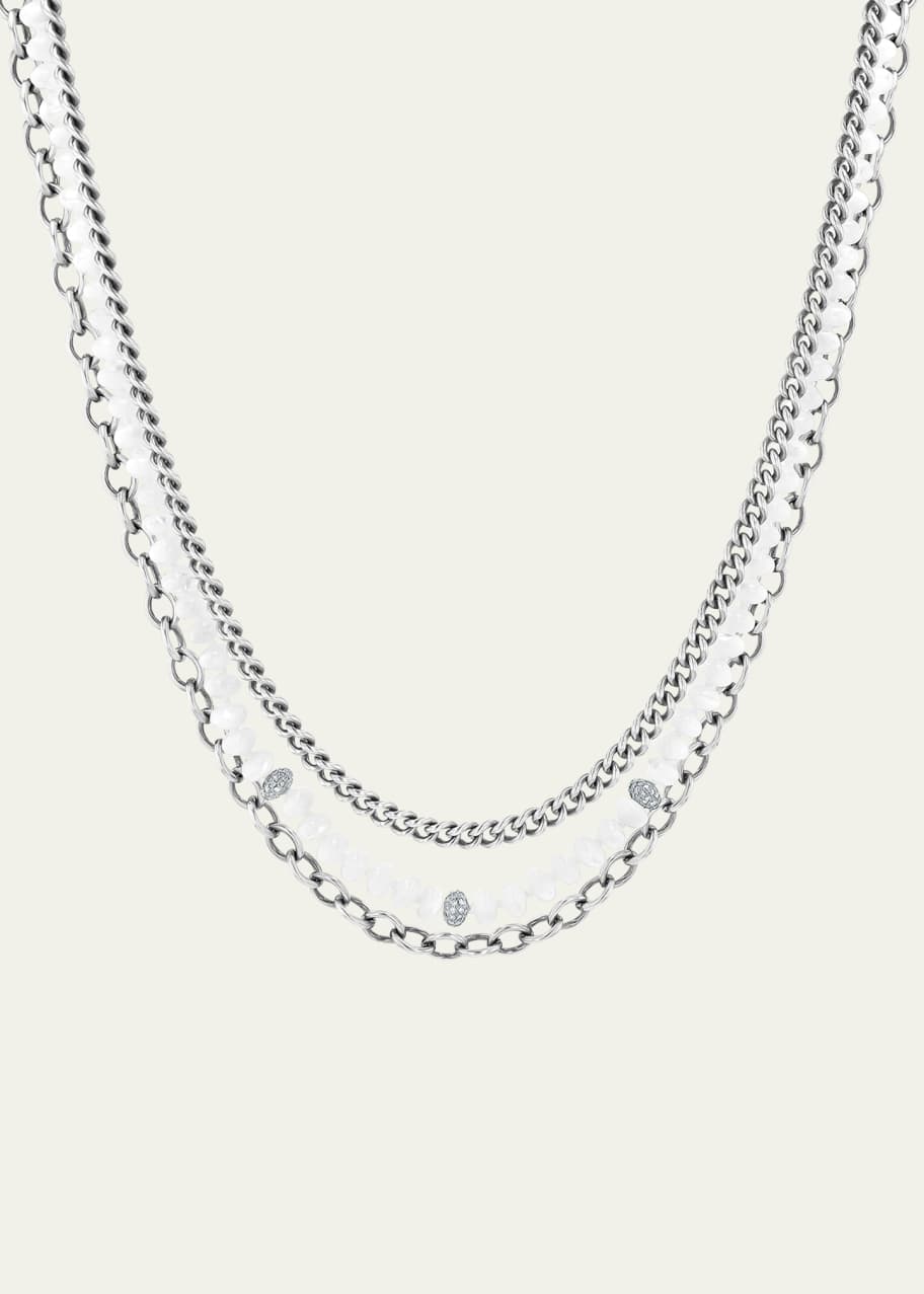 Sheryl Lowe Mother of Pearl Triple Chain Necklace - Bergdorf Goodman