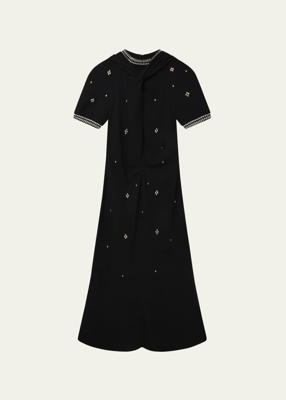 Wales Bonner Wisdom Studded Linen Dress - Bergdorf Goodman