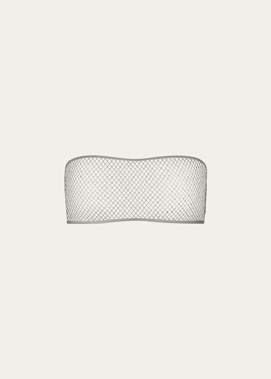 SWAROVSKI x SKIMS Crystal-Embellished Net Bandeau - Bergdorf Goodman