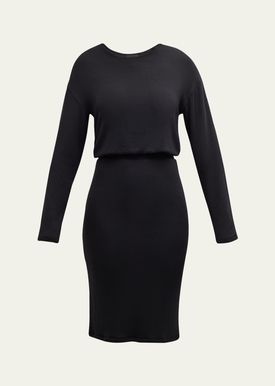 ATM Anthony Thomas Melillo Modal Rib Cinched-Waist Midi Dress ...