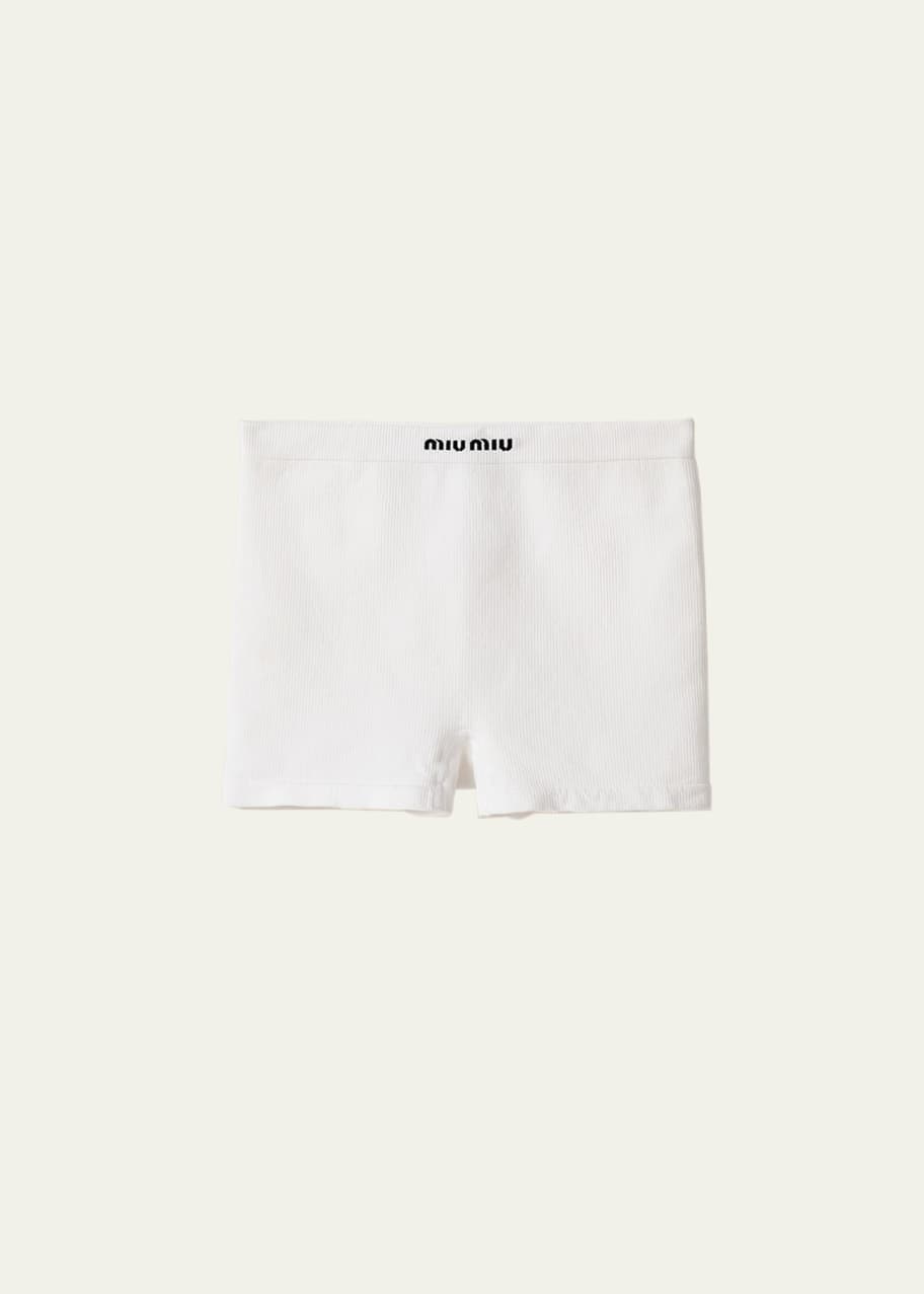 Miu Miu Logo-Band Seamless Fitted Boxer Briefs - Bergdorf Goodman