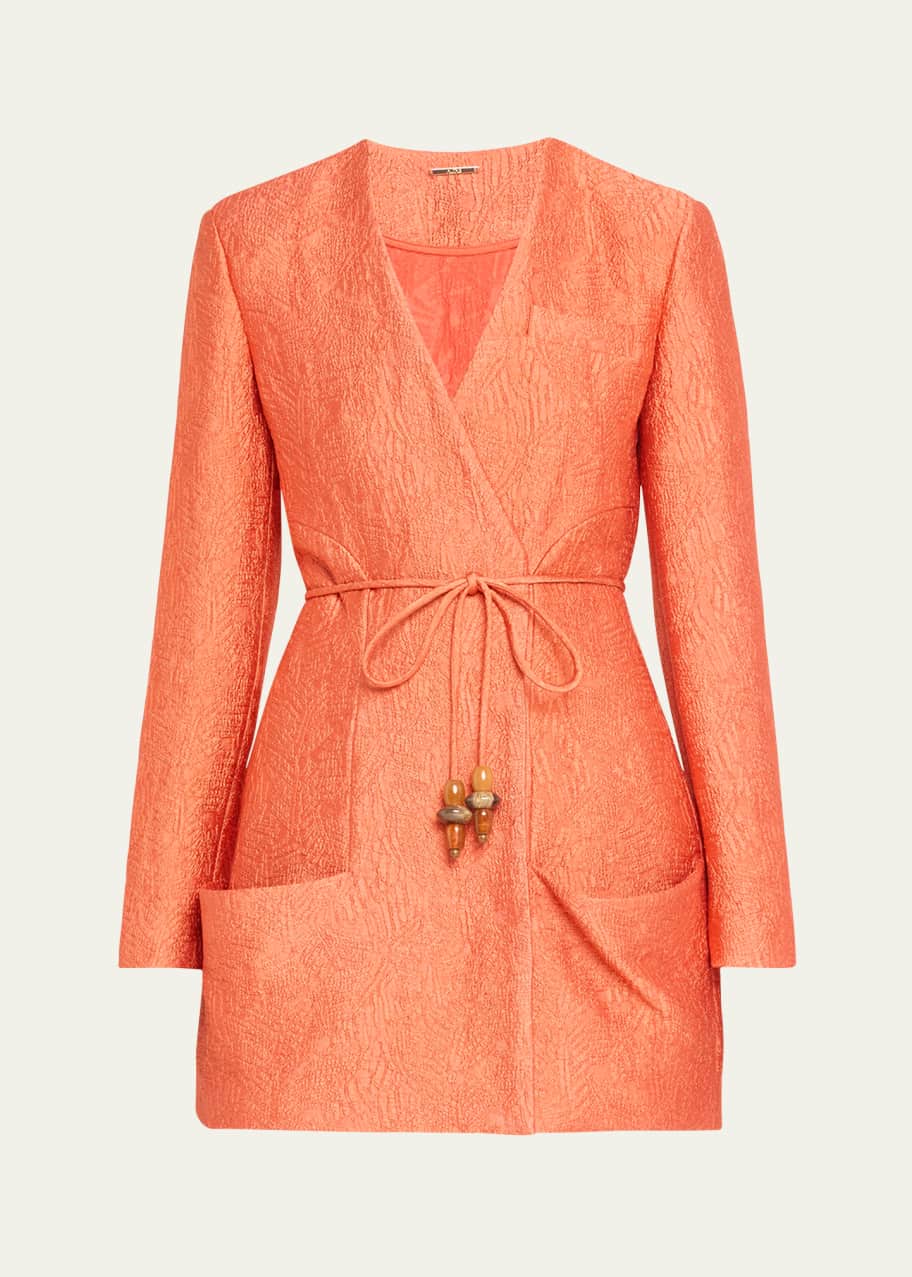 Alexis Marsci Brocade Wrap Mini Dress - Bergdorf Goodman