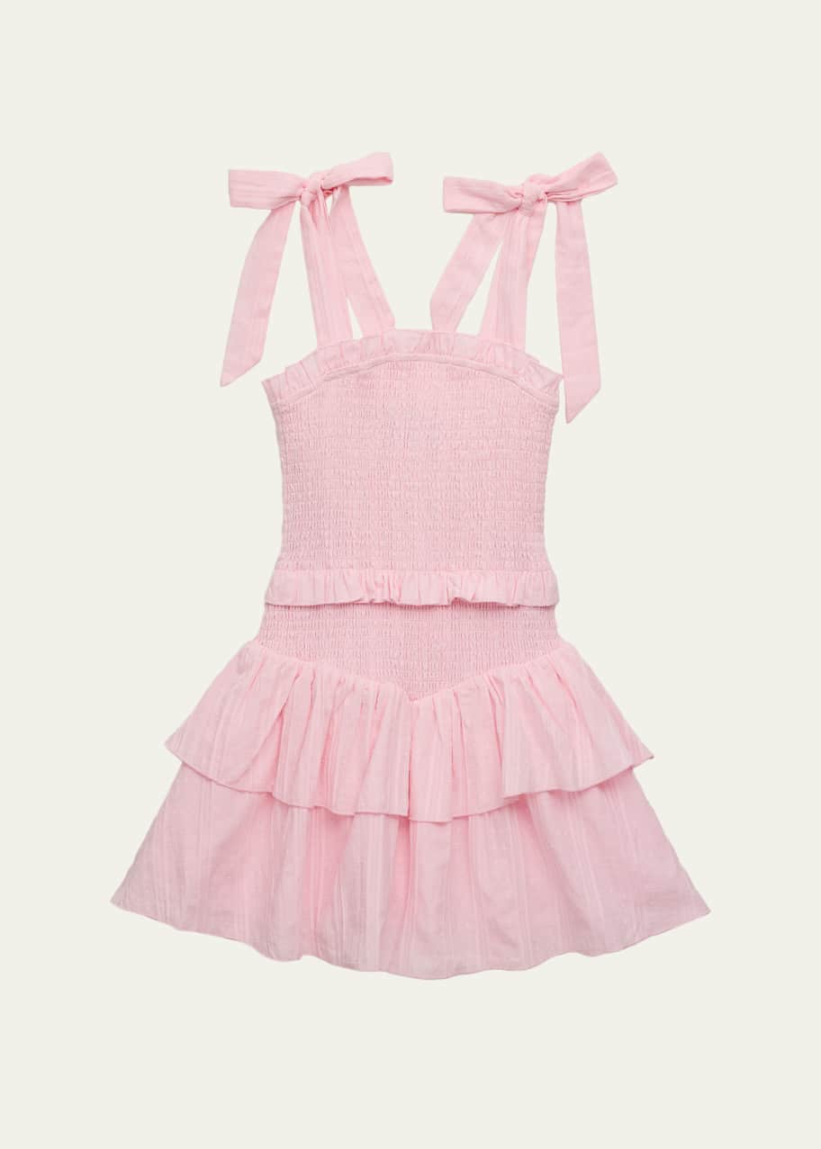 KatieJ NYC Girl's Tween Emerson Tie-Shoulder Ruffle Dress, Size S-XL ...