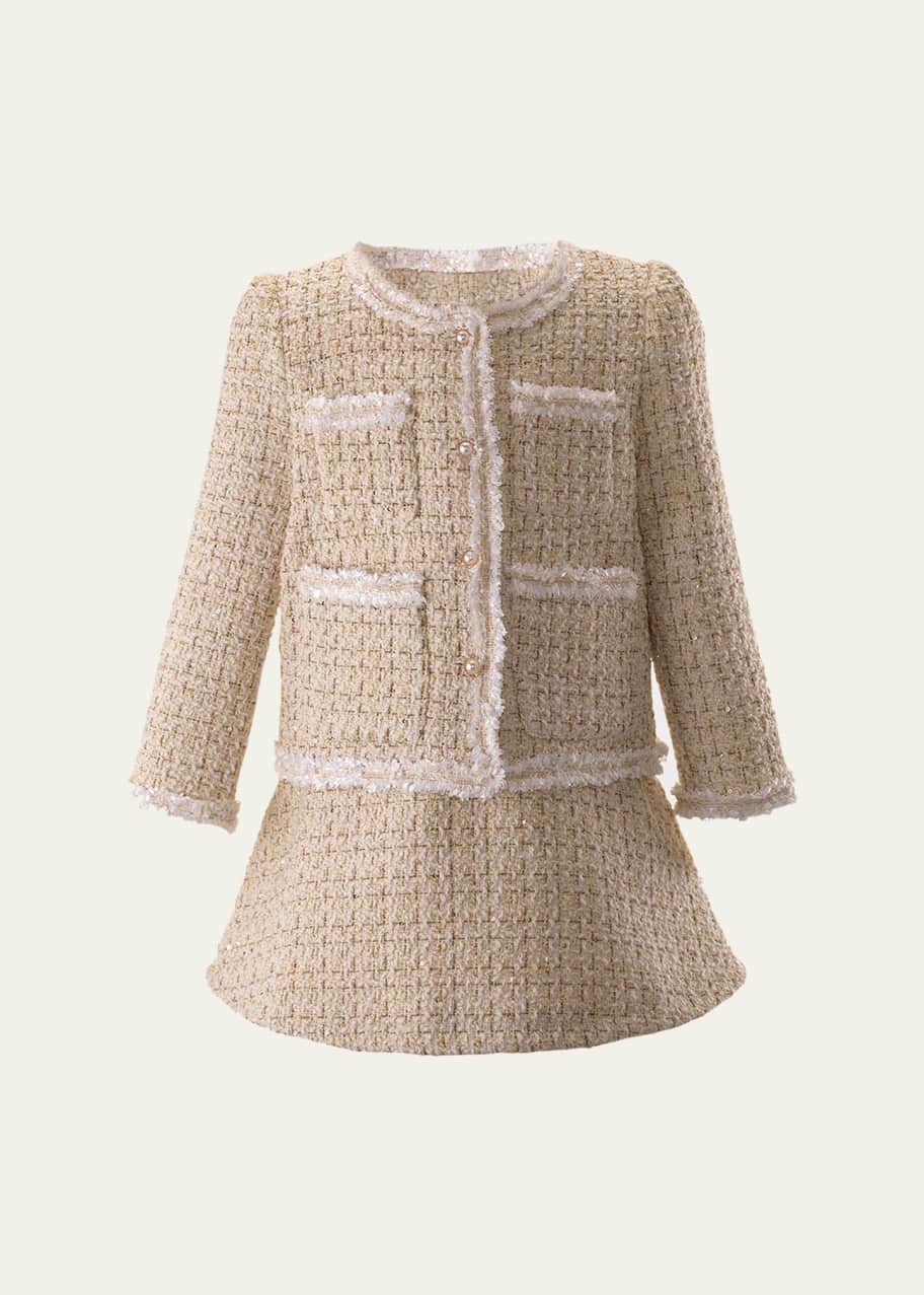 Rachel Riley Girl's Tweed Jacket And Skirt Set, Size 2-14 - Bergdorf ...